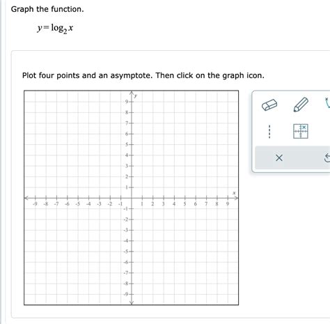 solved graph the function y log2x plot four points and an