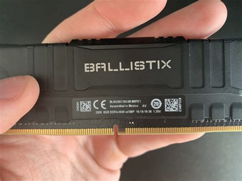 Оперативная память Crucial DDR4 8Gb 3600 Mhz pc- 28800 Ballistix Black ...