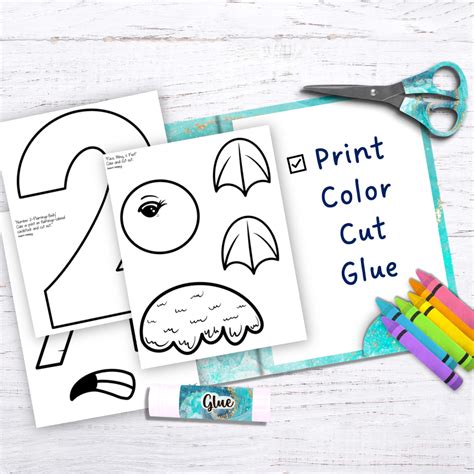 Number Craft Two Flamingo Craft Made By Teachers