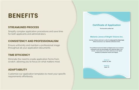 Application Certificate Template In Word Download