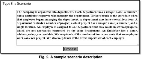 Figure 1 From Automatic Generation Of Scripts For Database Creation From Scenario Descriptions