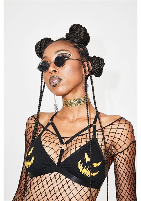 Afro Punk Fashion Posture Collar Girl Punk Black Goth Black Silver