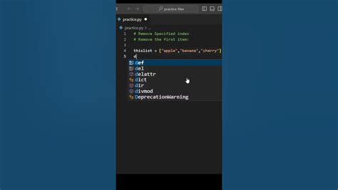 Remove Specified Index Pythoncoding Code Learnpython