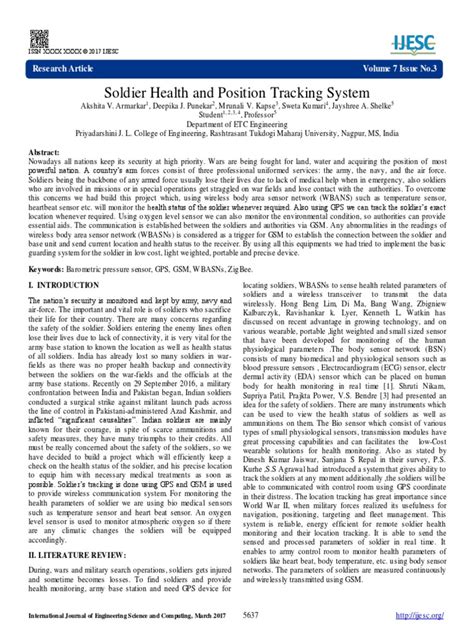 Soldier Health And Position Tracking System Pdf Microcontroller Electronic Engineering