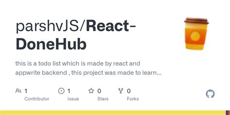 GitHub ParshvJS React DoneHub This Is A Todo List Which Is Made By