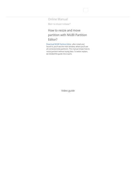 How To Resize Volume And Move Partition With Niubi Partition Editor