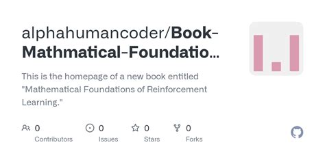 Github Alphahumancoder Book Mathmatical Foundation Of Reinforcement