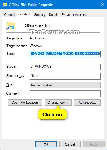 Create Offline Files Folder Shortcut In Windows Tutorials