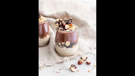 Coconut Panna Cotta With Chocolate Mousse And Hazelnut Crunch