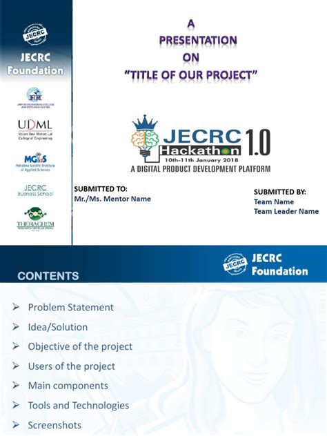 Jecrc Hackathon Ppt 2 2 Pdf Java Programming Language Xml