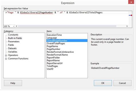remove question mark and show correct total page count in ssrs report