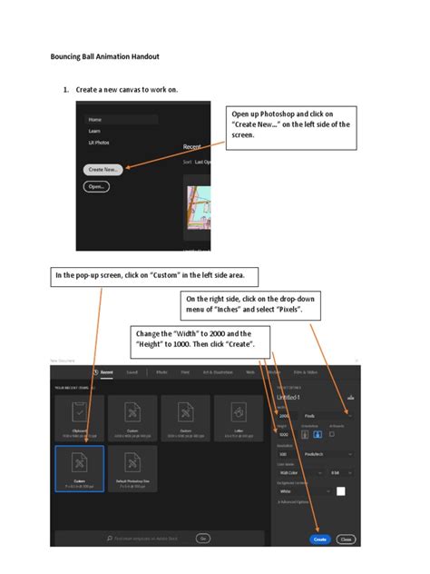 Bouncing Ball Animation Handout Pdf Adobe Photoshop Computer Graphics