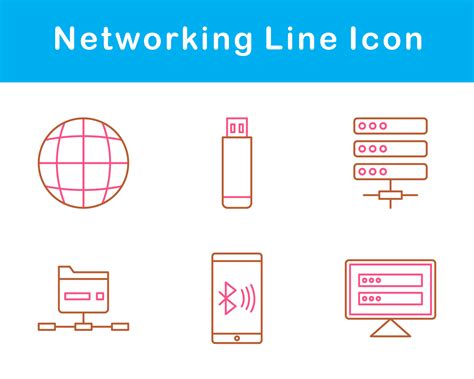 Networking Vector Icon Set 21458650 Vector Art At Vecteezy