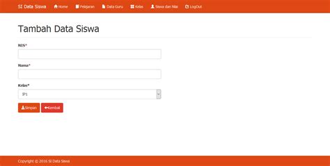Source Code Si Data Siswa Dengan Php Tugasakhirid