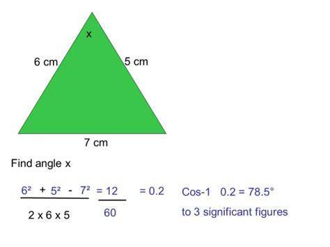 Cosine Rule Finding Angles Worksheet Angleworksheets Com