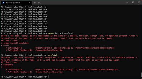 How To Install Neofetch By Using Windows Powershell For Windows 10