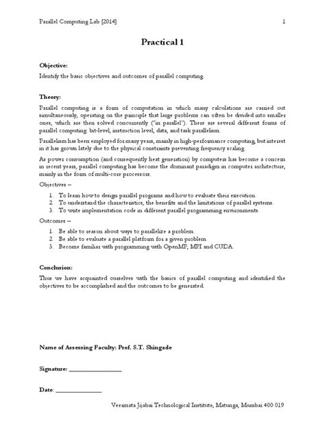 Parallel Computing Lab Manual Pdf Pdf Software Development Computer Engineering