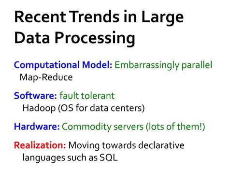 Recent Trends In Large Scale Data Intensive Systems Ppt Download