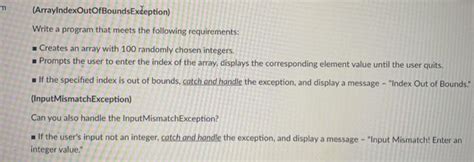 solved ות arrayindexoutofboundsexception write a program