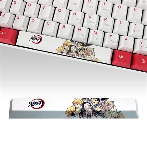 buy custom japanese anime spacebar pbt 6 25u keycaps compatible with