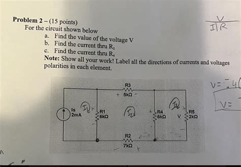 solved problem 2 15 points for the circuit shown below