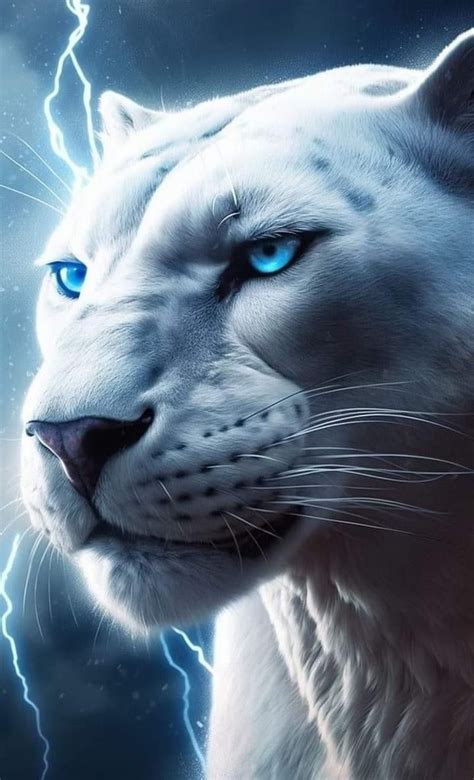White Tiger With Blue Eyes