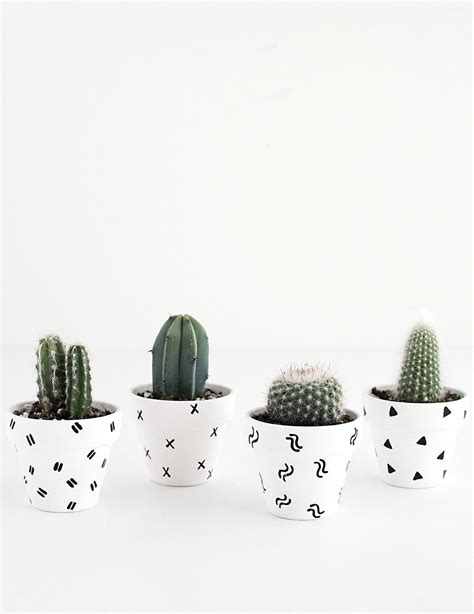 Bedroom Dreams Diy Mini Patterned Plant Pots