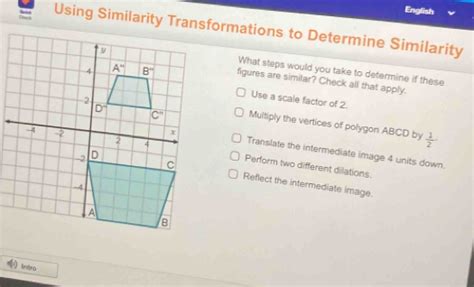 solved english quid using similarity transformations to determine