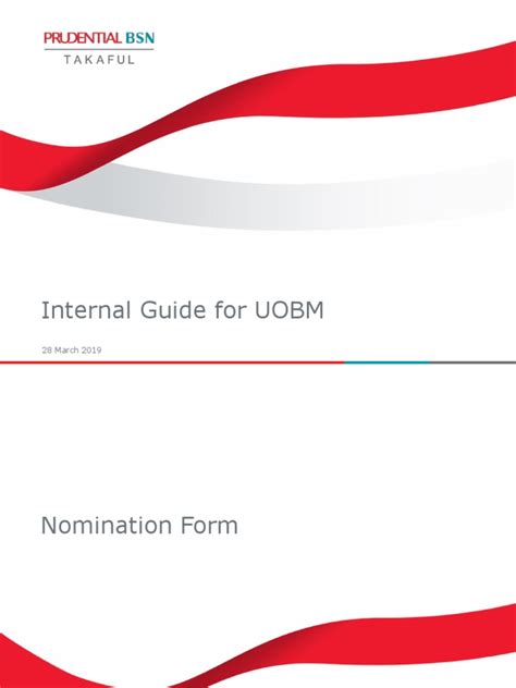Uob Group Plan Nomination Form Guide Pdf