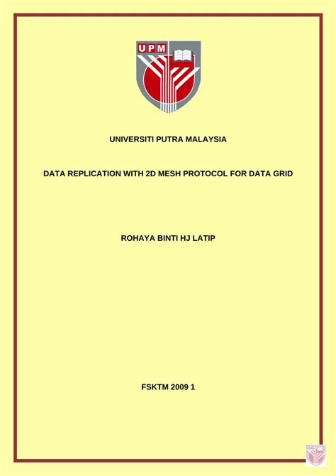 Pdf Data Replication 2d Mesh Protocol In Grid My7133