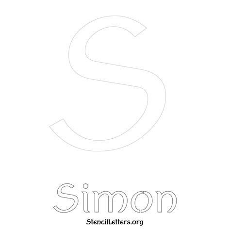 Simon Free Printable Name Stencils With 6 Unique Typography Styles And Lettering Bridges