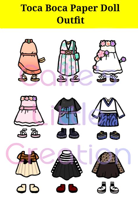 Toca Boca Body Hair Style And Outfit Paper Doll Laminated Lazada Ph