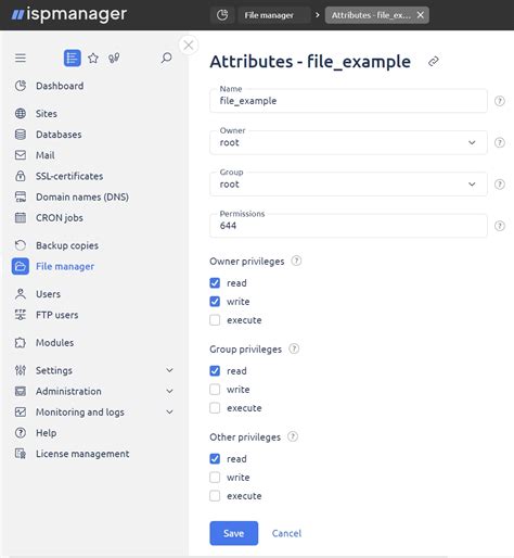 Ispmanager 6 Lite Pro Host Documentation File Manager