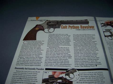 Colt Python 357 Cal Revolver Detailsexploded Viewparts List 466x