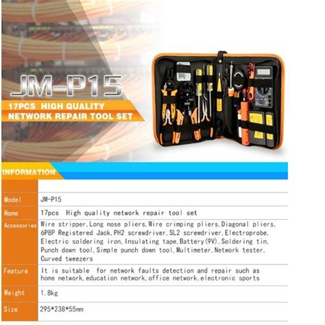 Portable Lan Network Repair Tool Kit Rj45 Rj11 Rj1 Grandado