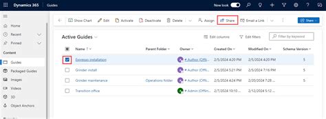 Share A Guide Or Folder In Dynamics 365 Guides Dynamics 365 Mixed