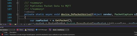 Would Like For Device OnPacketArrival To Be Async But PacketCapture E Doesn T Support Dotpcap