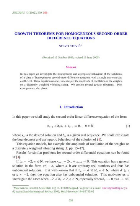 pdf growth theorems for homogeneous second order … theorems for