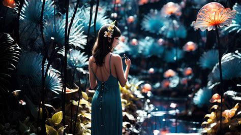 Ai生成图 林中少女7风景静态壁纸 静态壁纸下载 元气壁纸