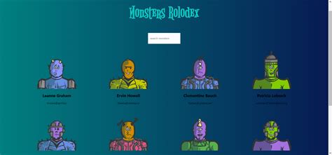 Github Awu1227monsters Rolodex A React Project For Learning React