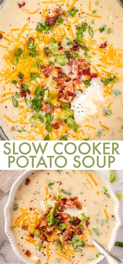 Easy Crockpot Potato Soup Recipe Potato Soup Crock Pot Easy Soup Recipes Slow Cooker Potato