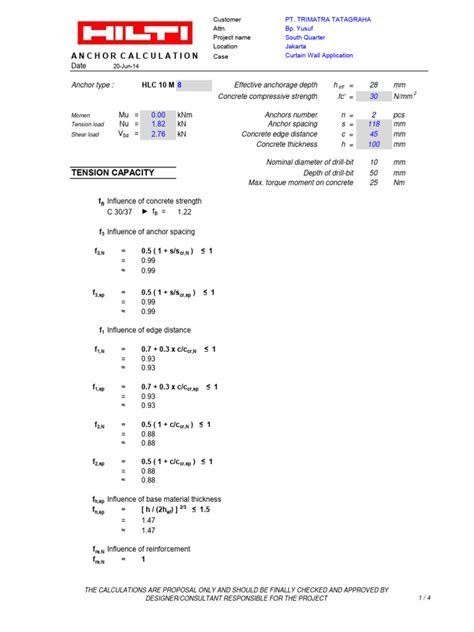 Anchor Calculation From Hilti Download Free Pdf Building Technology