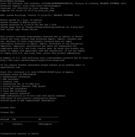 How To Check Cisco Router Hardware And License Information Gkhan
