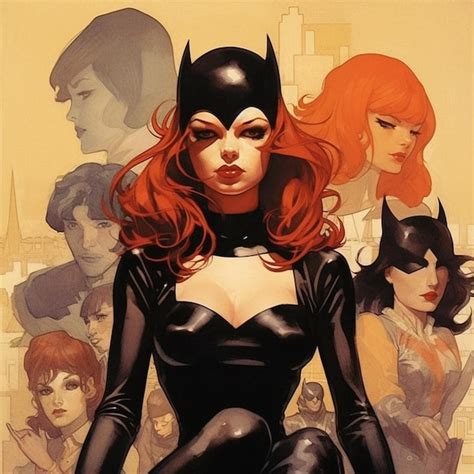Premium Ai Image Batgirl Woman Close Up Illustration