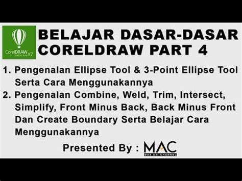 Belajar Dasar Dasar Coreldraw Untuk Pemula Part 4 YouTube Belajar Youtube Trim