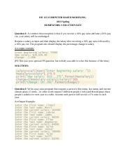 Ise 135 HW3 Solution Key Spring 2023 Docx ISE 135 COMPUTER BASED MODELING 2023 Spring HOMEWORK
