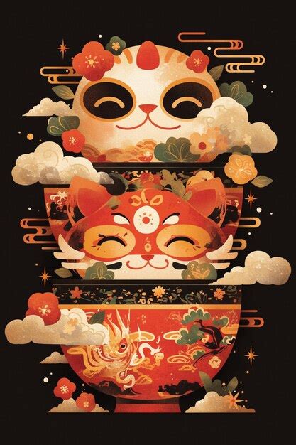 Premium Vector Vietnamese Water Puppet Patterns With Cultural Elements