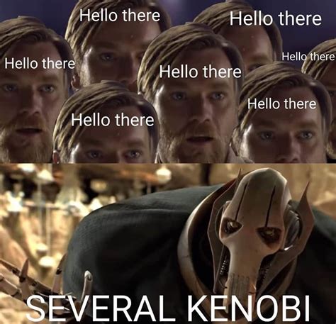 Obi Wan Kenobi Hello There Meme From Star Wars Origins