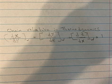 Solved Chain Relation In Thermodynamics 137 ह भर