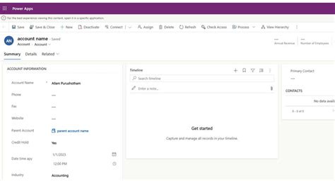 crud operations in dynamics 365 through powershell